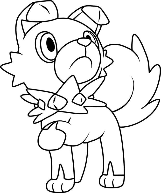 Rockruff Cute farvelægningsside - Download, print eller farvelæg online ...